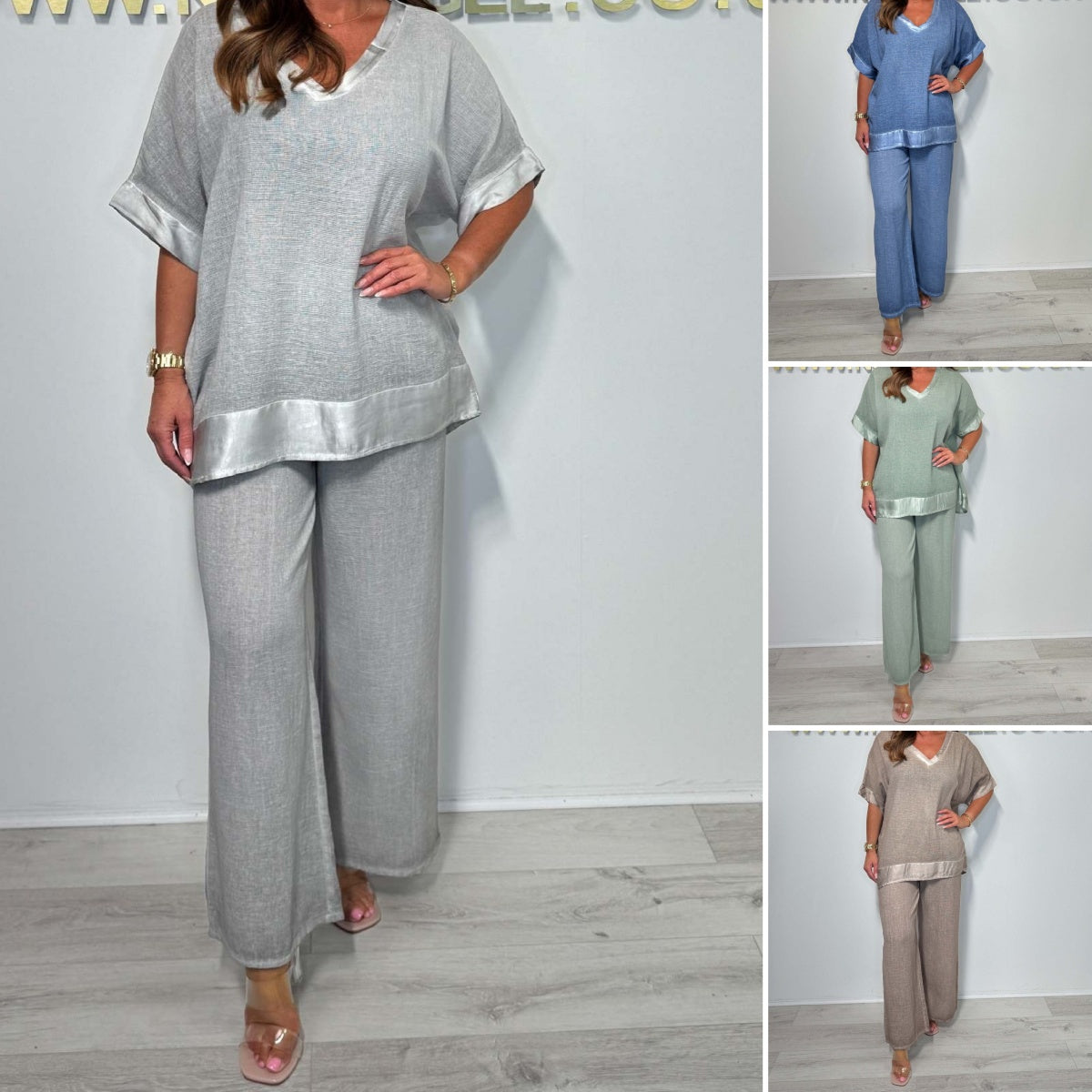 💗Ежедневен комплект от две части с V-образно деколте – tyttoi